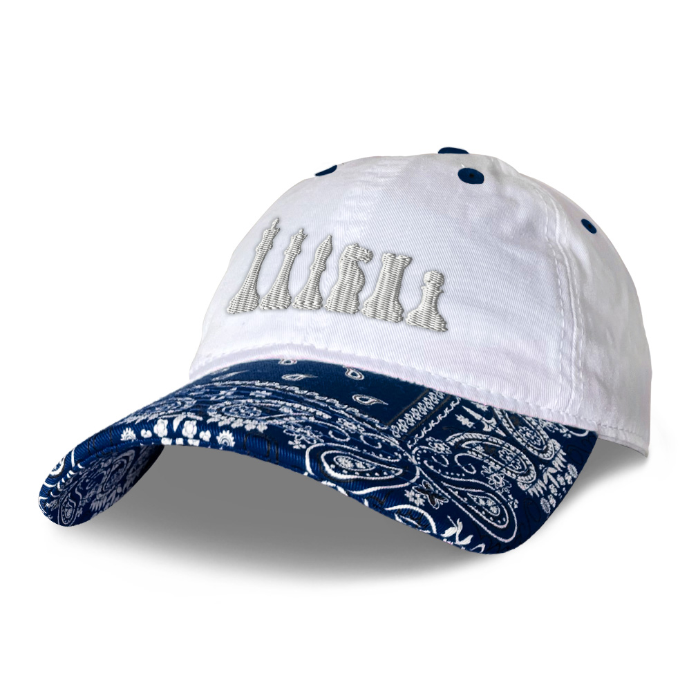 Baseball Cap Bandana Paisley Chess Set White Cotton Adjustable Hat ...