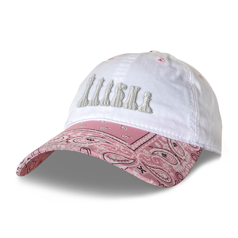 Baseball Cap Bandana Paisley Chess Set White Cotton Adjustable Hat ...